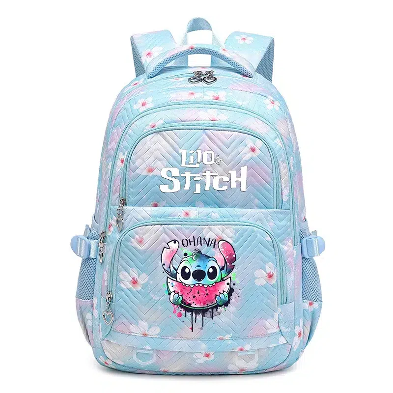 Lilo & Stitch Blue Pastel Backpack • My school bag